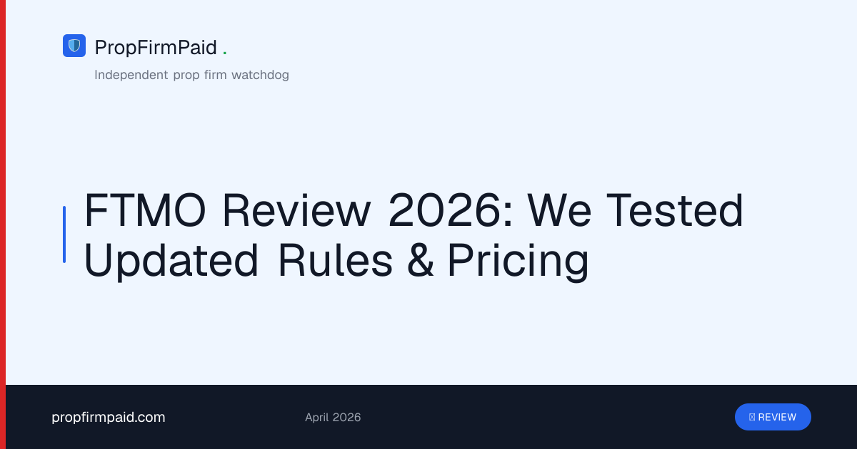 FTMO Review 2026: We Tested Updated Rules & Pricing | PropFirmPaid